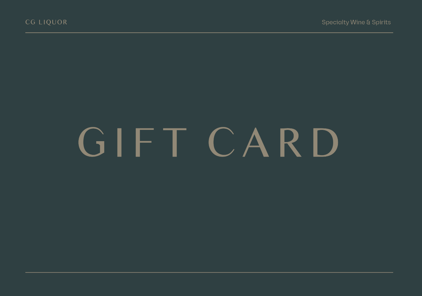 CG Liquor Giftcard | CG LIQUOR